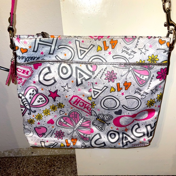 Coach | Bags | Coach Colorful Doodle Pop Art Crossbody | Poshmark